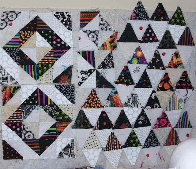 Sane, Crazy, Crumby Quilting: Filling in the Holes with Black Scraps