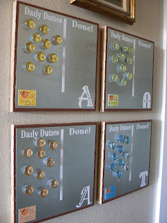 The Creative Homemaker: Kids "Daily Duties" Board