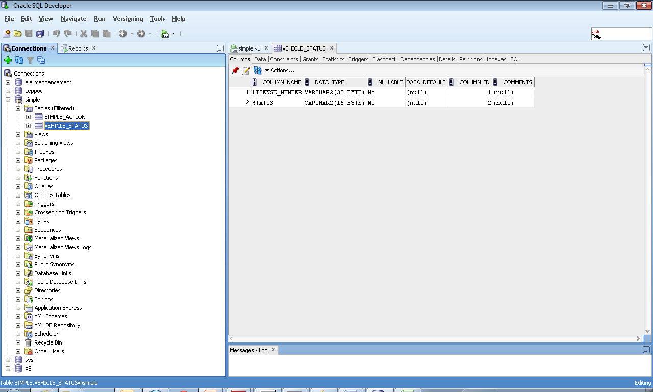 Soanen Marttis Soa Blog Tutorial 1 Part 9 Creating Tables With Sql Developer 3751
