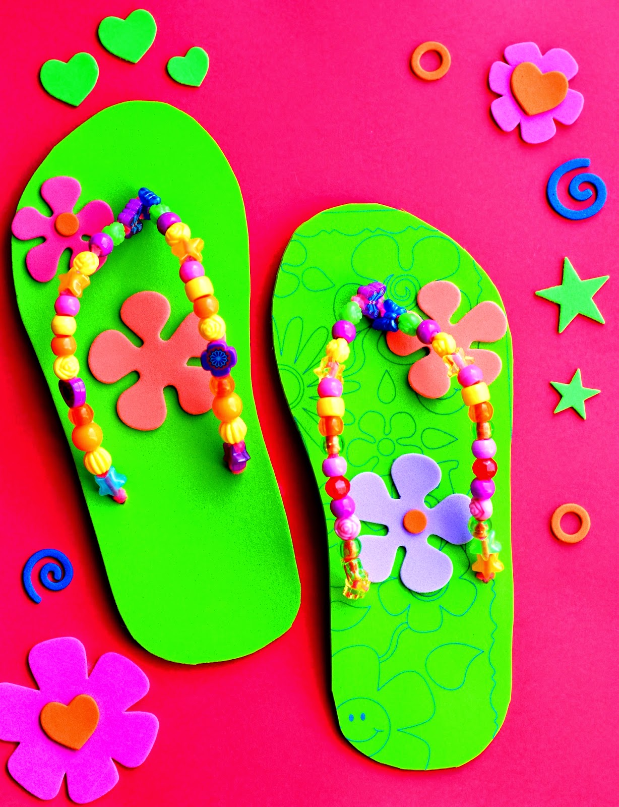 colormehappy: Flip flops - Super fun, creative n colorful summer craft ...