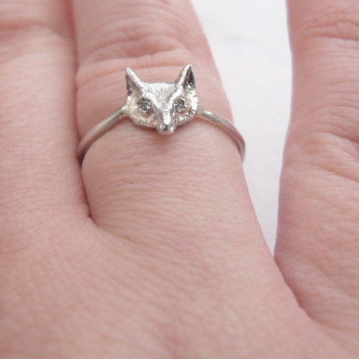 Jewellery Designs by Sarah Birt: Tiny little Silver Fox Ring