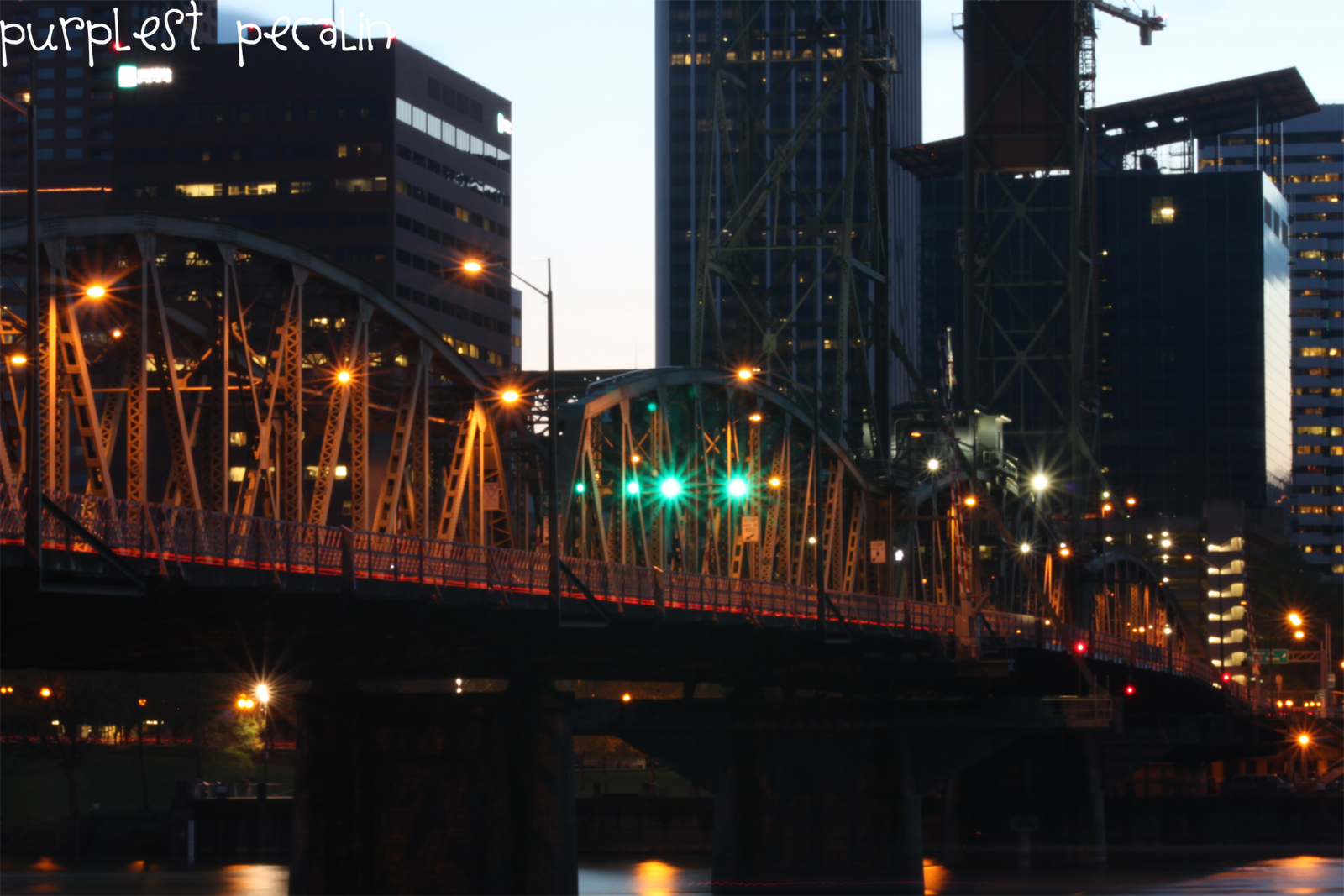 Purplest Pecalin: Portland Photo Tour: Skylines & Bridges at Night