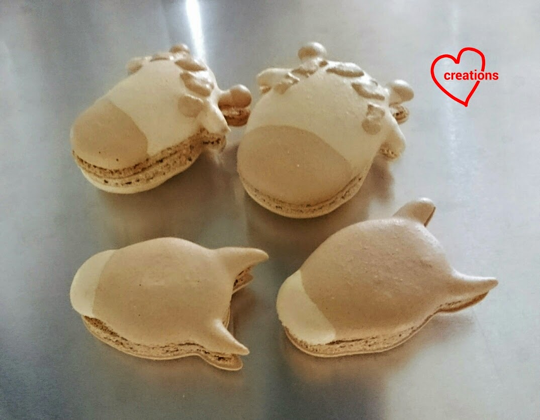 Loving Creations for You: Giraffe & Horse Earl Grey and Cocoa Macarons ...