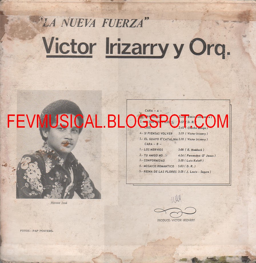 FEV MUSICAL: 1970's - Victor Irizarry & Su Orquesta - La Nueva Fuerza ...
