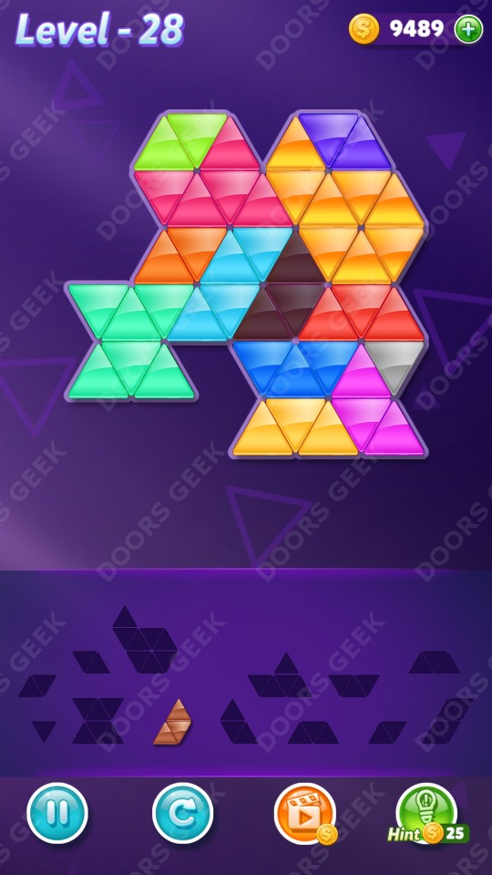 Block! Triangle Puzzle Champion Level 28 Solution ~ Doors Geek