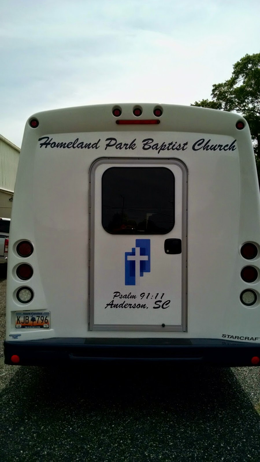 Photos of Our Church Bus After Lettering