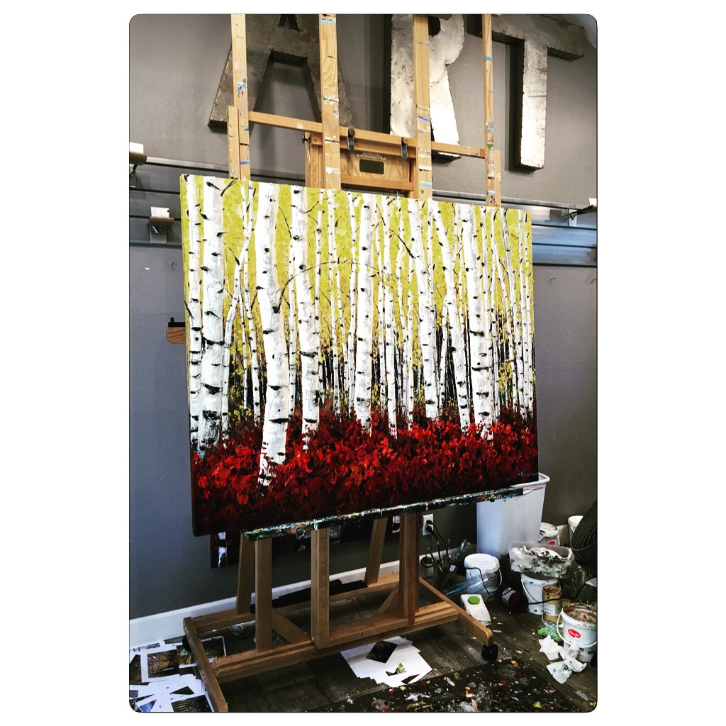 Aspen Paintings by Contemporary Aspen Artist Jennifer Vranes, Birch ...