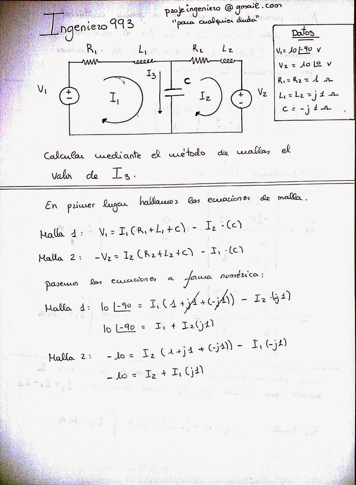 Blog De Ciencias Método De Mallas Ejercicio Resuelto 1