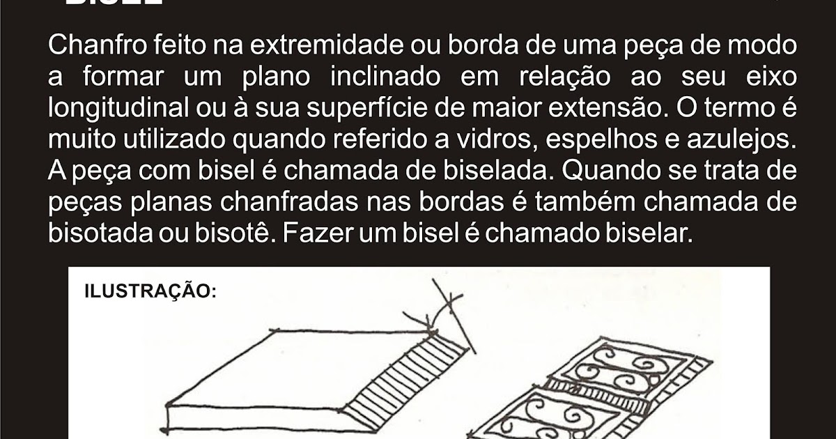 O que é bisel? Dicionário da Engenharia