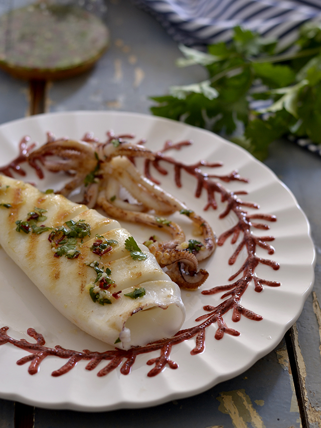 Contigo en la playa! : CALAMAR A LA PARRILLA CON SALSA THAI