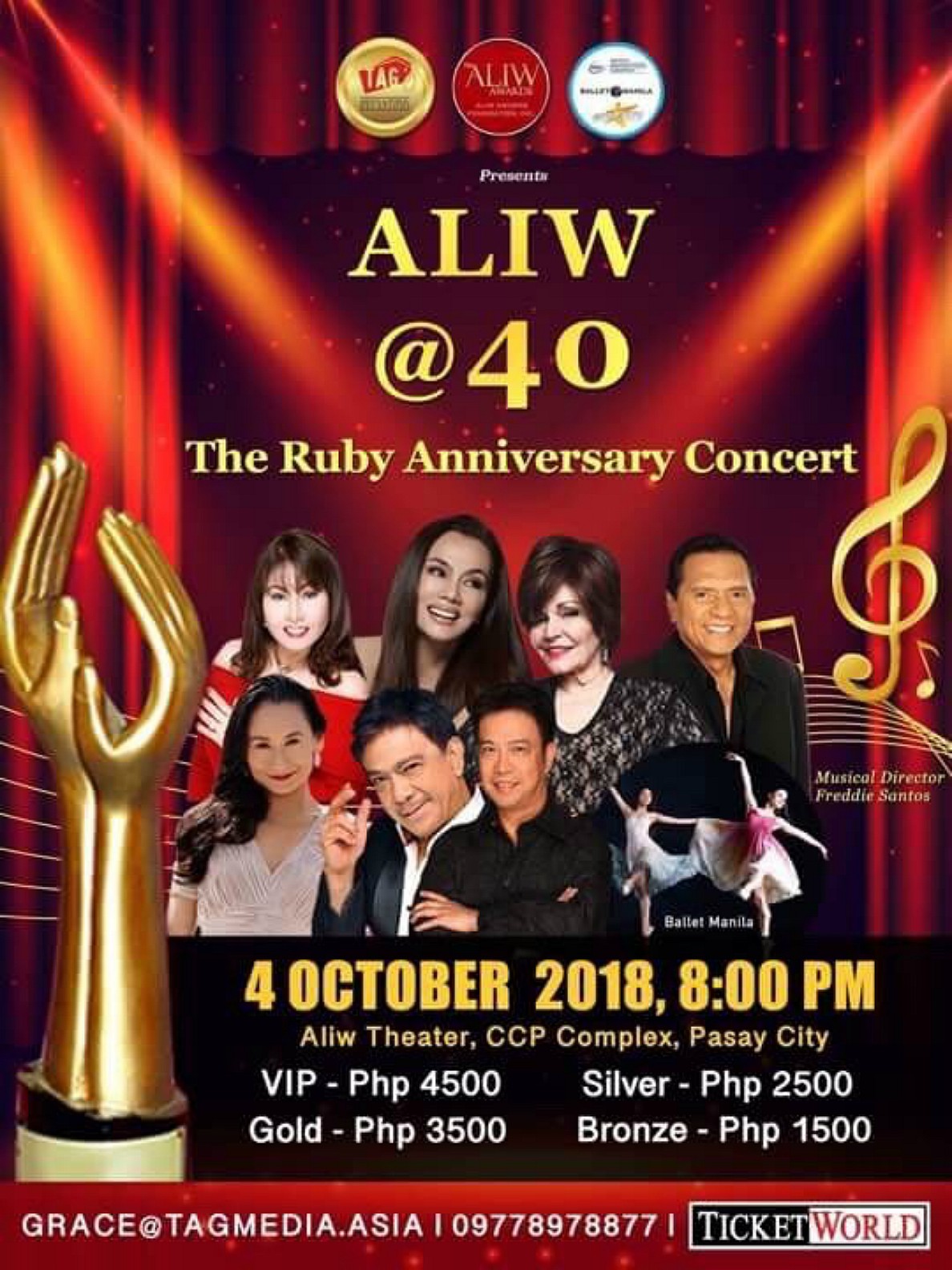 The Bandwagon Chic: Aliw @40 Concert set on October 4, 2018 at Aliw Theater