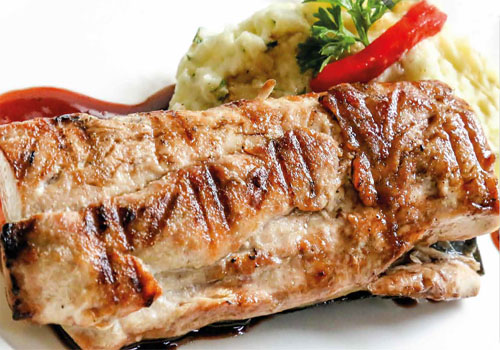 Receta: Filete de bonito y salsa balsámica con puré rústico