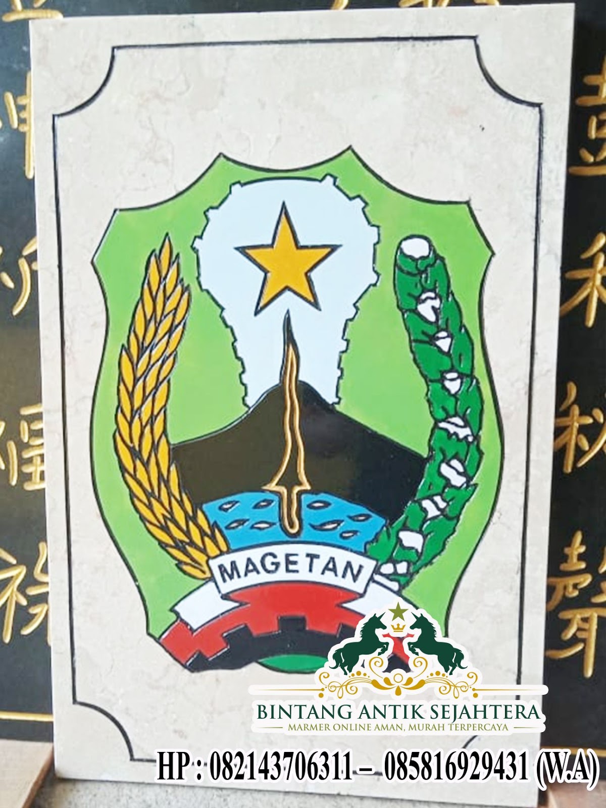 Logo Kabupaten Magetan , Jual Prasasti Logo Marmer