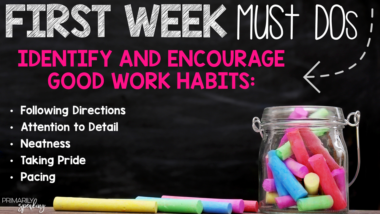 First Week Must Dos | Primarily Speaking