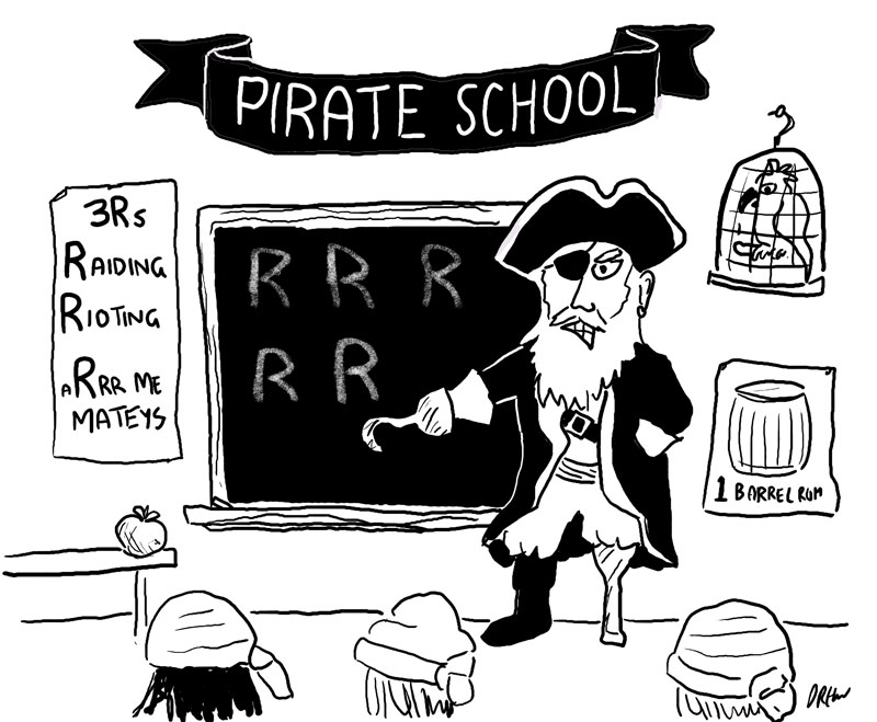 Cartoons I Drew: Pirate School