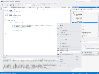 Programmer's Ranch: C# WCF: A Minimal Client and Server Using Visual Studio 2012