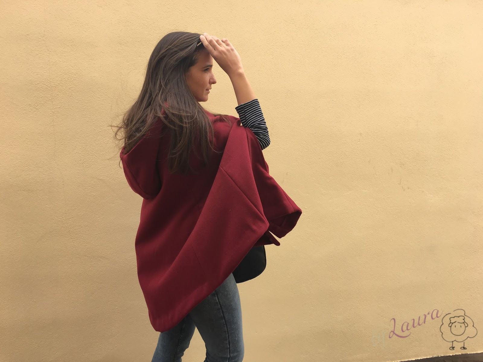 La cestita de la abuela: Mis trabajos: capa burdeos