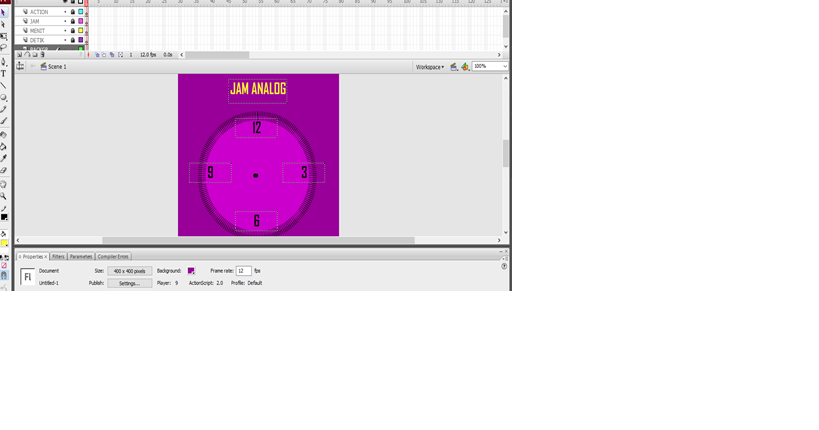 TUGAS TEKNIK ANIMASI: Tutorial Jam Analog