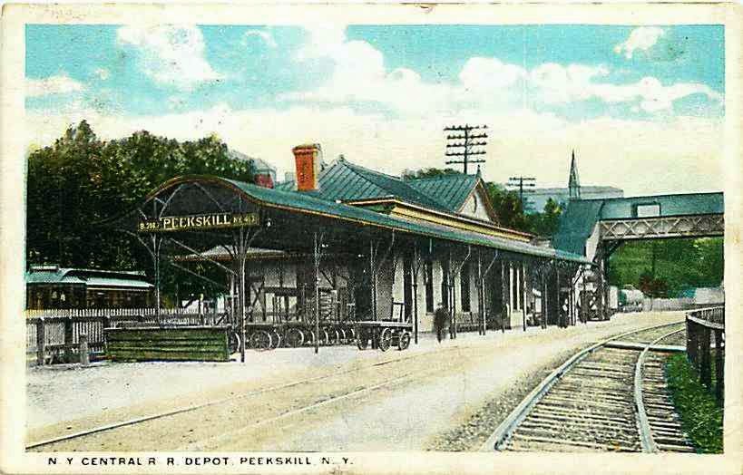 Vintage Railroad Pictures: New York Central Station at Peekskill, New York