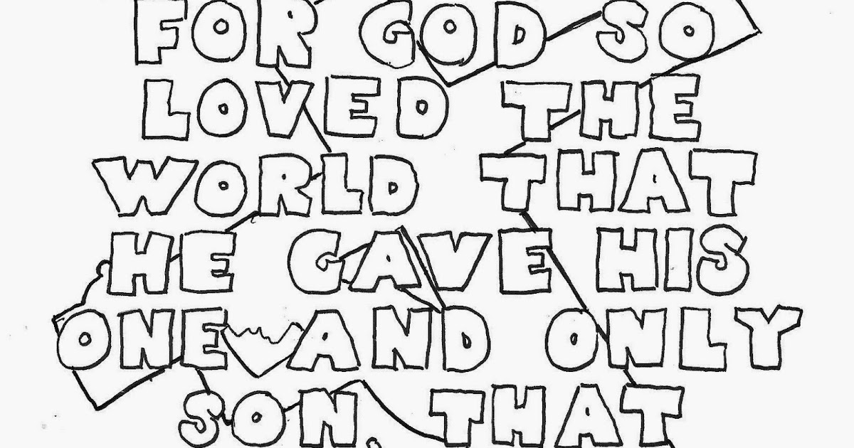 Coloring Pages for Kids by Mr. Adron: John 3:16 Coloring Page With All ...