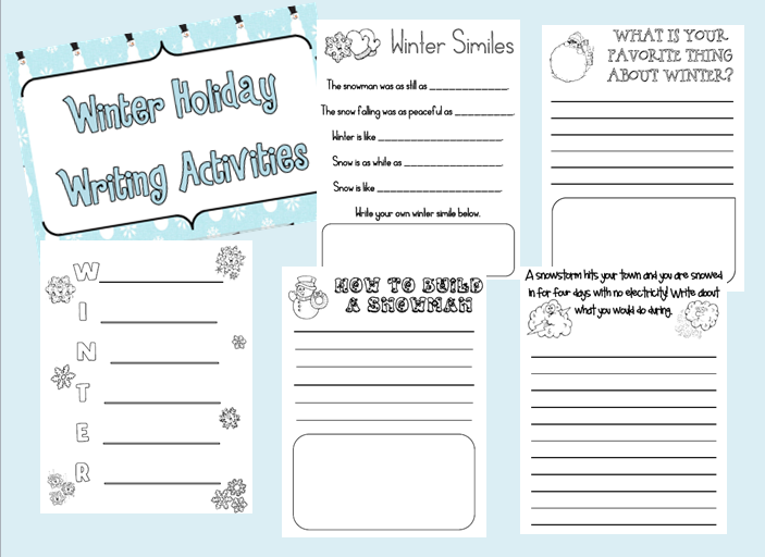 Ginger Snaps: Winter Writing Freebie!
