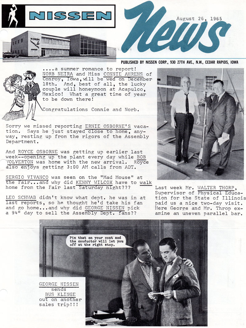 Nissen News: 1965 (Aug 26) How George Nissen Lost His Luggage!