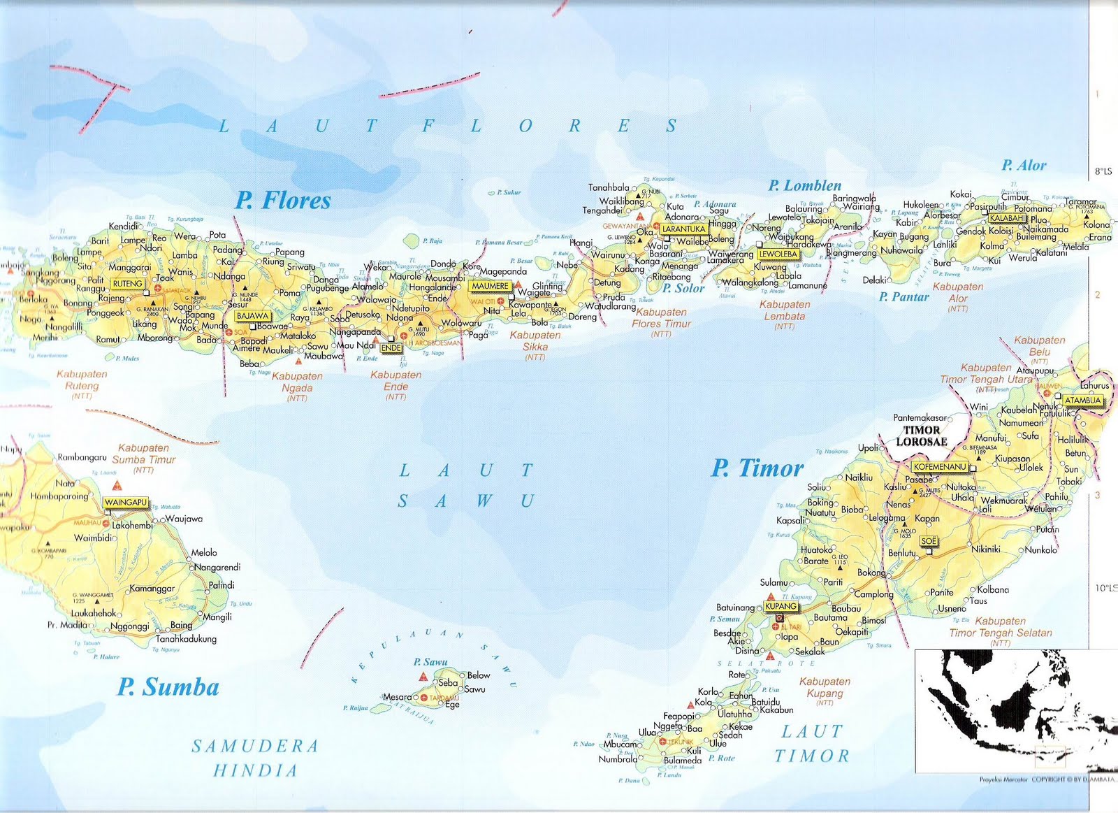 Kumpulan Peta Indonesia: Peta Nusa Tenggara Timur