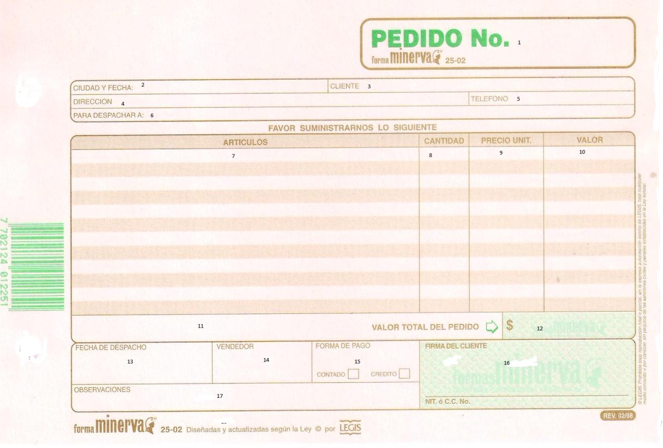Documentos Comerciales: PEDIDO