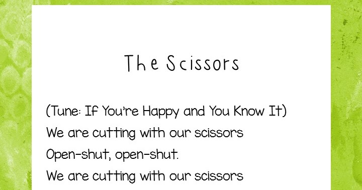 Grumpy Dumpling: The Cutting Song {for Correct Scissors Grip} With a ...