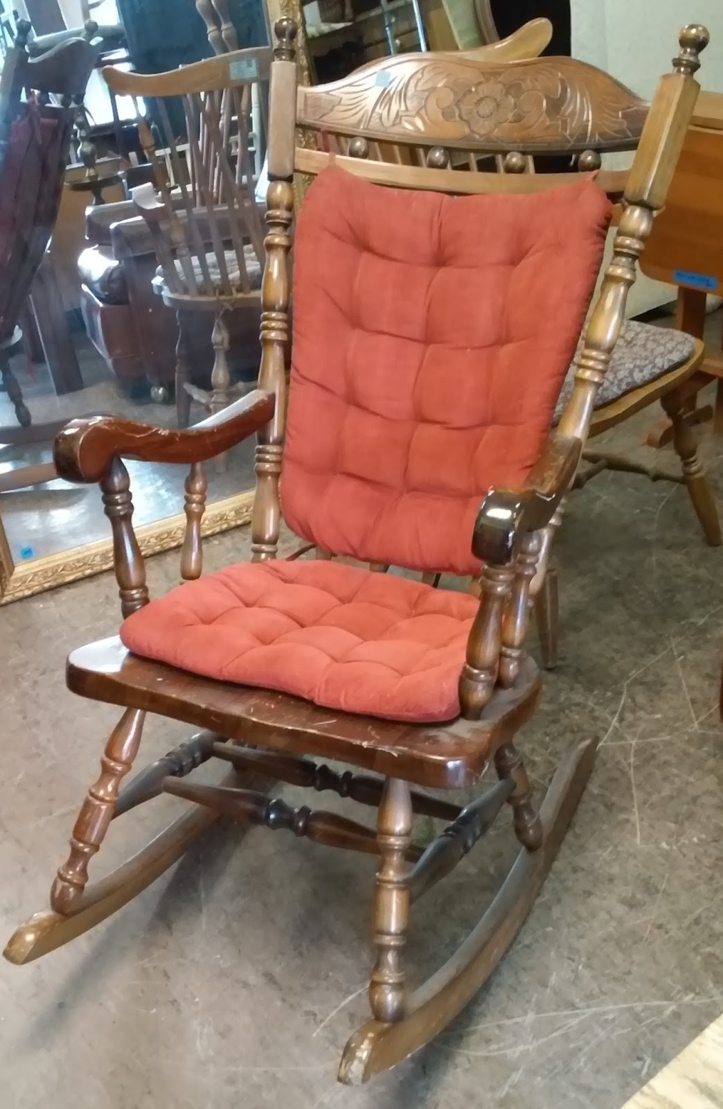UHURU FURNITURE & COLLECTIBLES: SOLD Oversized Colonial Rocker - $60