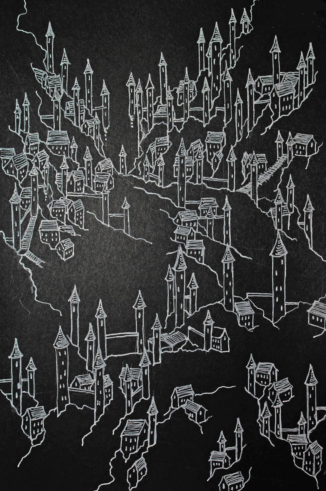 Alex Franks Developing Practice in Fine Art: White Line Drawings