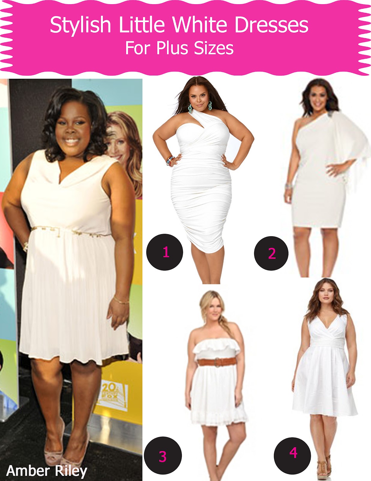 STYLISH LITTLE WHITE DRESSES FOR PLUS SIZES - Stylish Curves