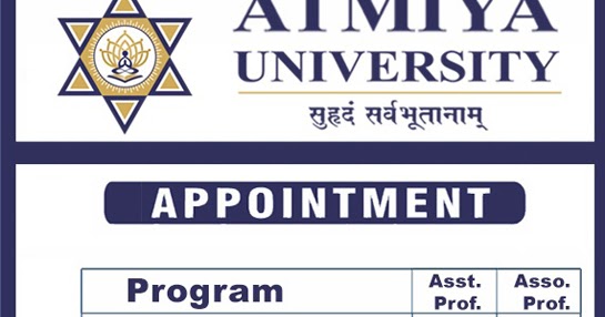 Atmiya University Microbiology Faculty Jobs | Atmiya Recruits @ helpBIOTECH Atmiya University Microbiology Faculty Jobs | Atmiya Recruits @ helpBIOTECH