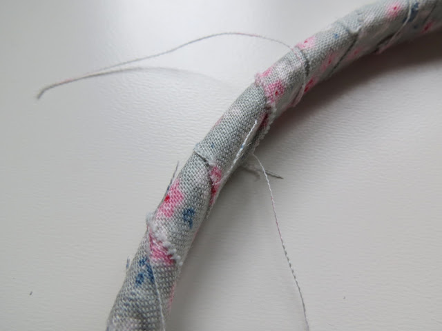 How I made a fabric covered embroidery hoop | A Little Happy Place