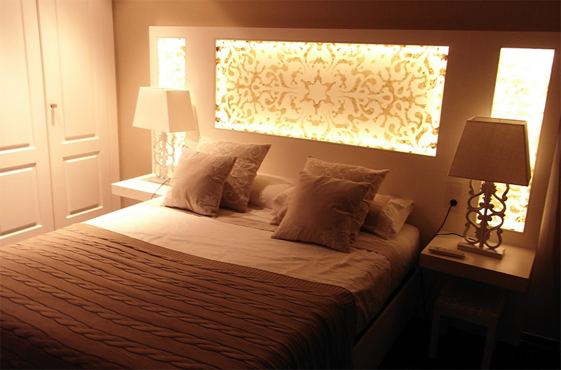 glow interiors: Backlit headboard