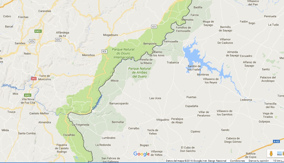 Turismo y Cultura en Las ARRIBES del DUERO: Google maps calidad de datos