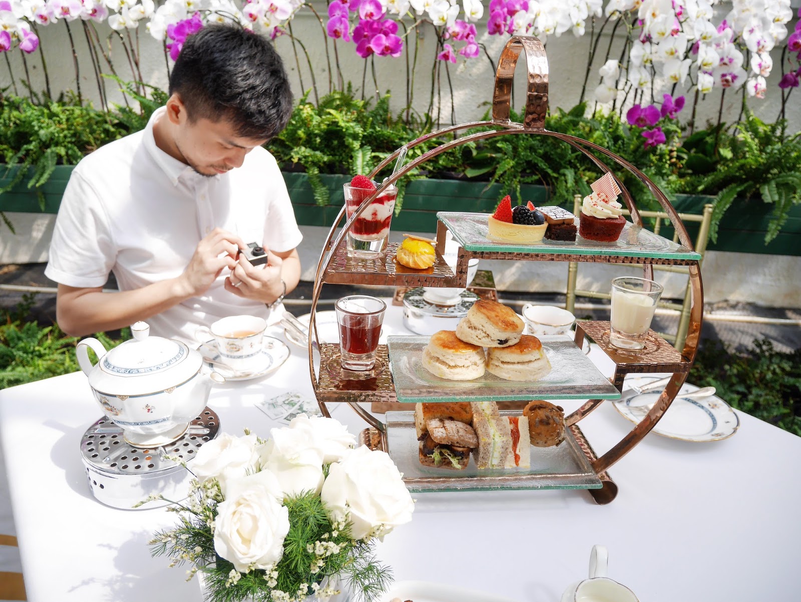 A Very Floral Afternoon Tea Orchid Conservatory, Majestic Hotel KL