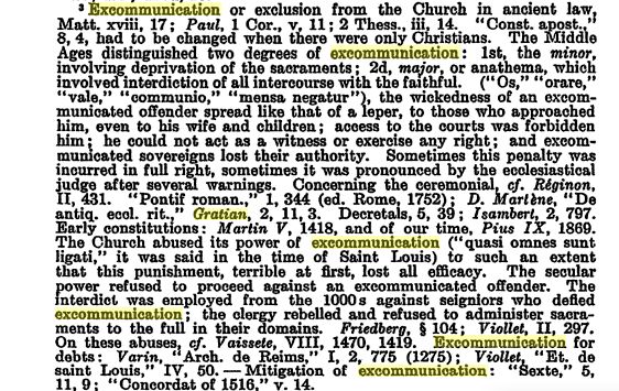 Constitutions of Clarendon: Excommunication