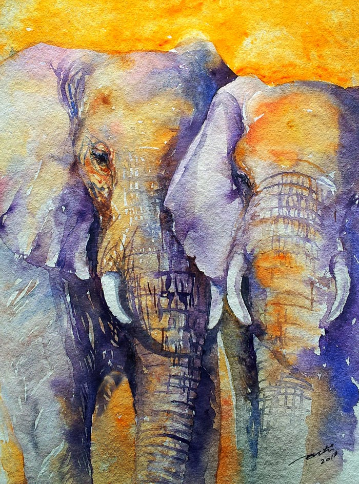 Arti's art -- Life as I see it: Elephant Paintings