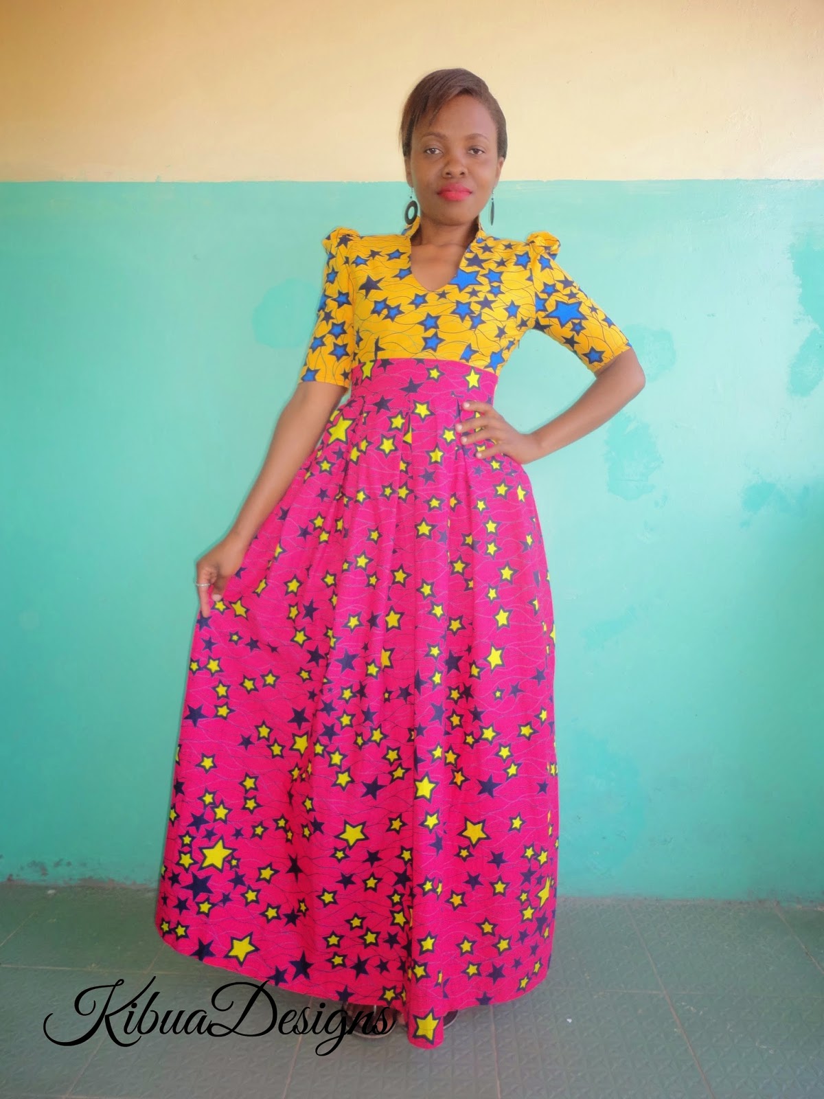Kibua Designs: LONG KITENGE DRESS