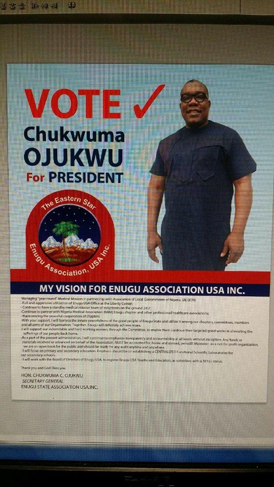 HON. CHUKWUMA OJUKWU,THE NEXT PRESIDENT O ENUGU USA, ENDORSED by ...