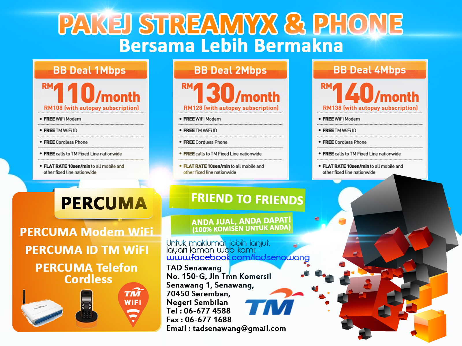 Pakej Streamyx Blockbuster Deal ~ TM Point Senawang