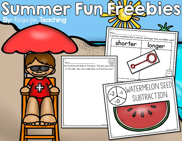 Summer Themed Activities - Recipe for Teaching