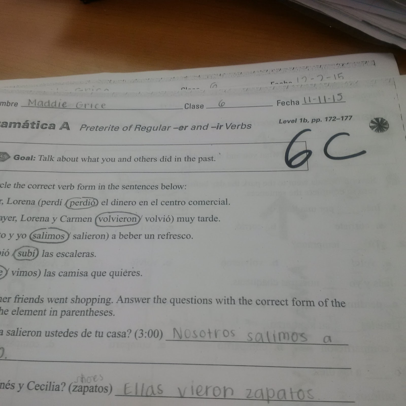 |TOP| Gramatica C Irregular Verbs In The Preterite Answers