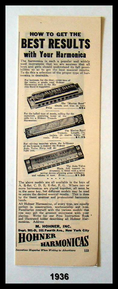 Janela aberta - Blogue de harmonica: Doc's Vintage Harmonica Collectables