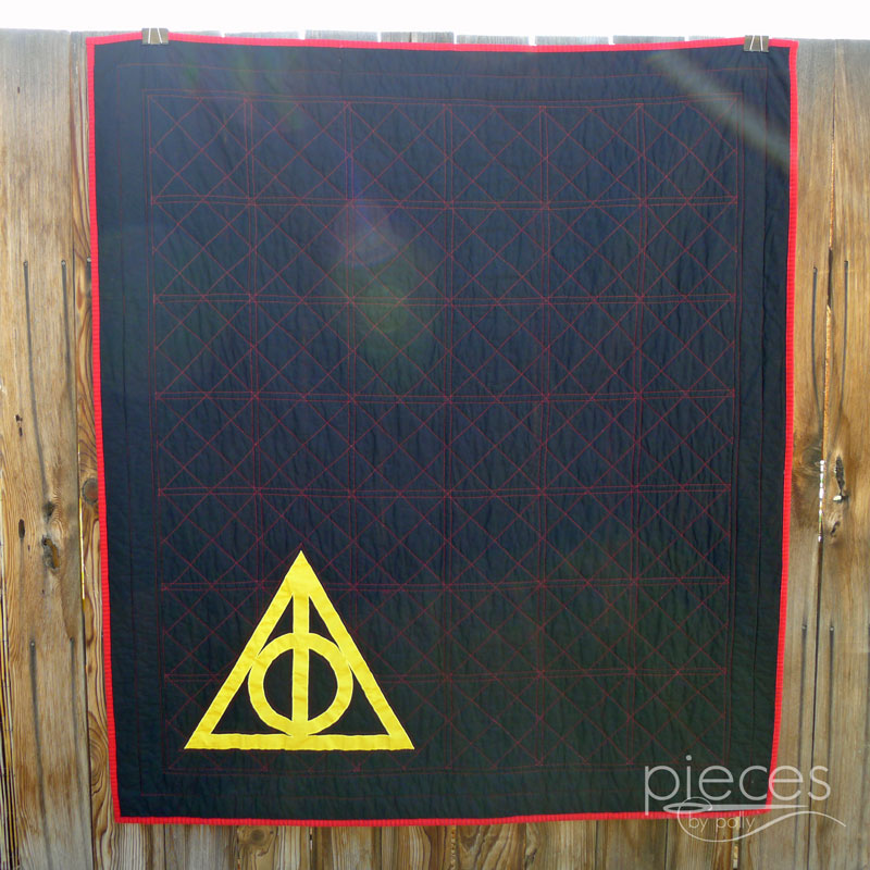Pieces by Polly: Deathly Hallows Gryffindor Quilt - Harry Potter Inspired