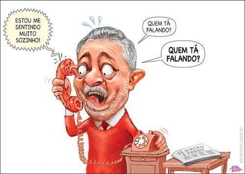 Blog do Poyastro: CHARGE DO AMARILDO - Lula recebendo ligação...