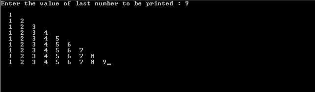 C Programming Tutorials Wap To Construct A Pyramid Of Numbers 8283