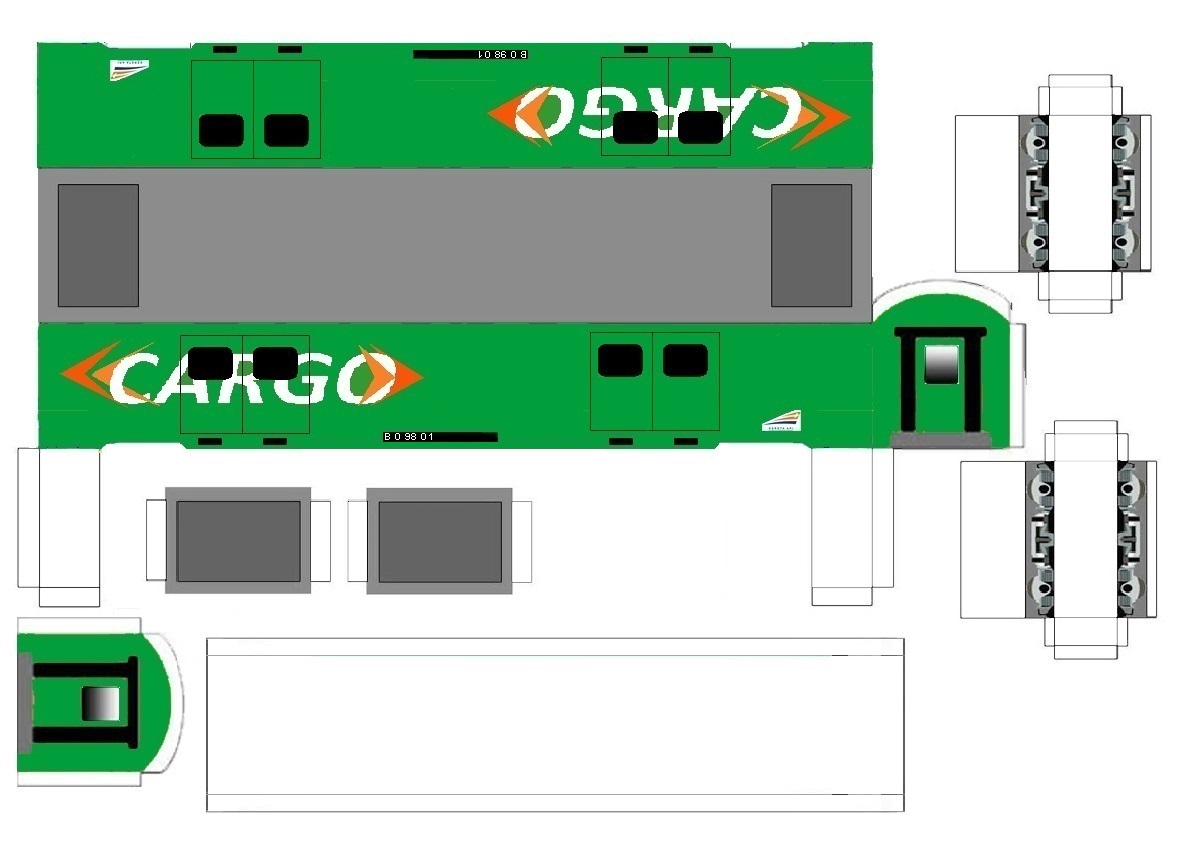 PAPERCRAFT KERETA PENUMPANG DAN BARANG INDONESIA 2016