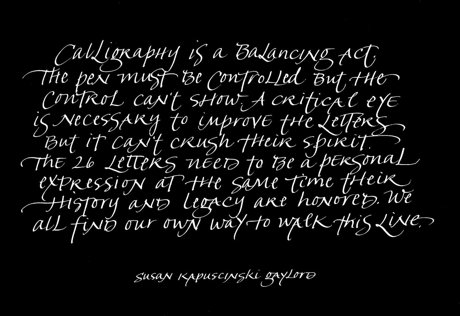 susangaylord.com: Studio Sunday-Calligraphy